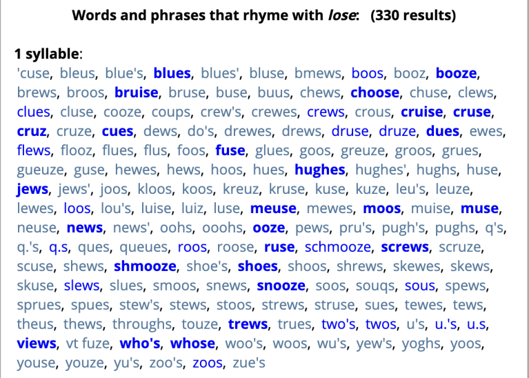 Using the Rhyming Dictionary – WRITERS' RUMPUS
